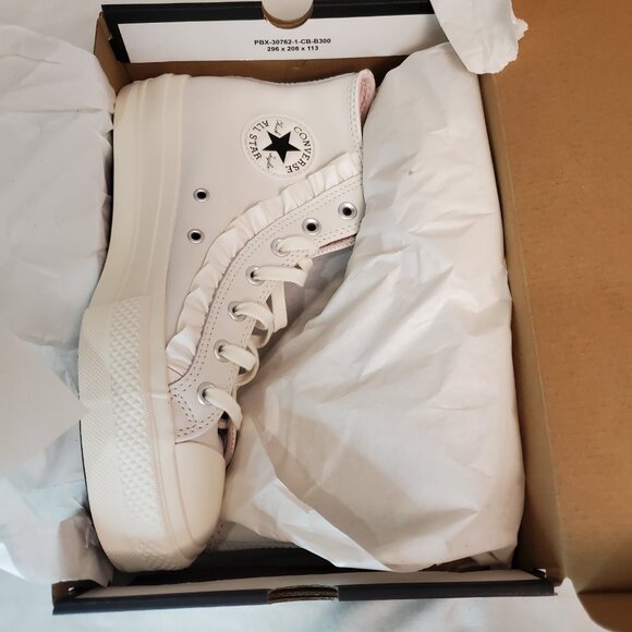 Converse | Shoes | Converse Ctas Lift Hi Ruffle Platform High Top White ...